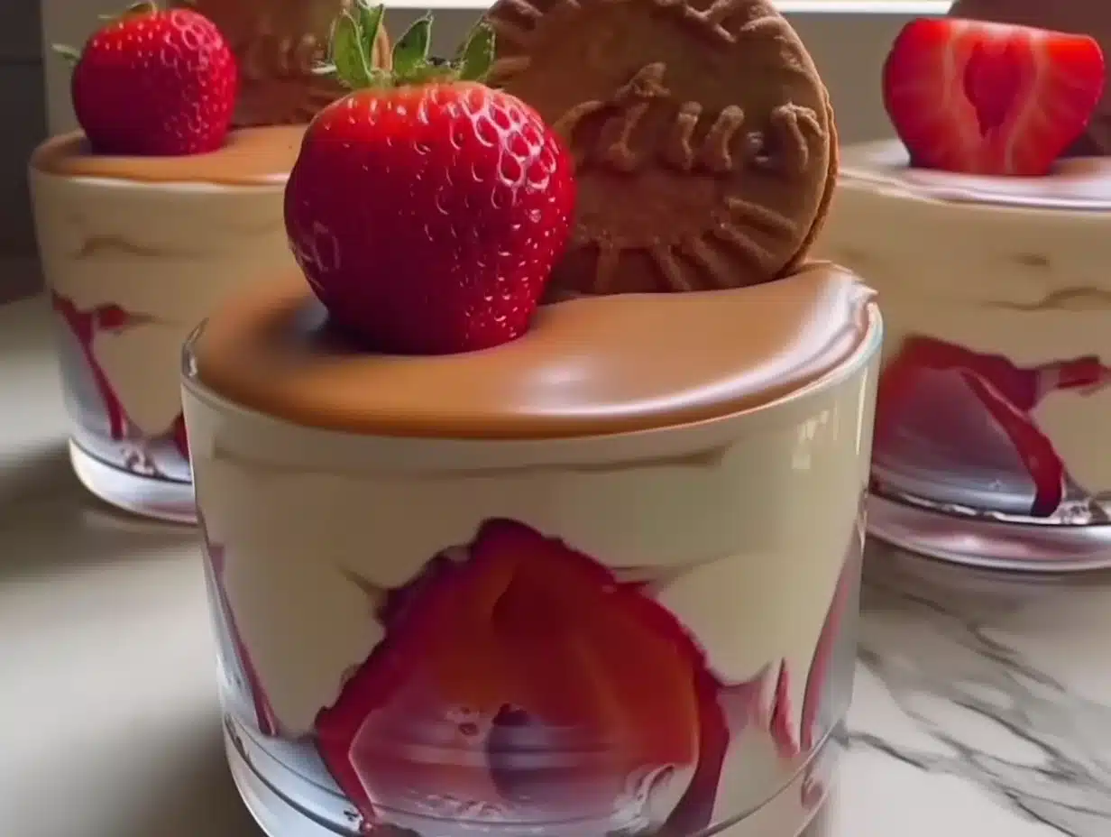 Strawberry Lotus Dessert – Ultimate 3-Layered Delight