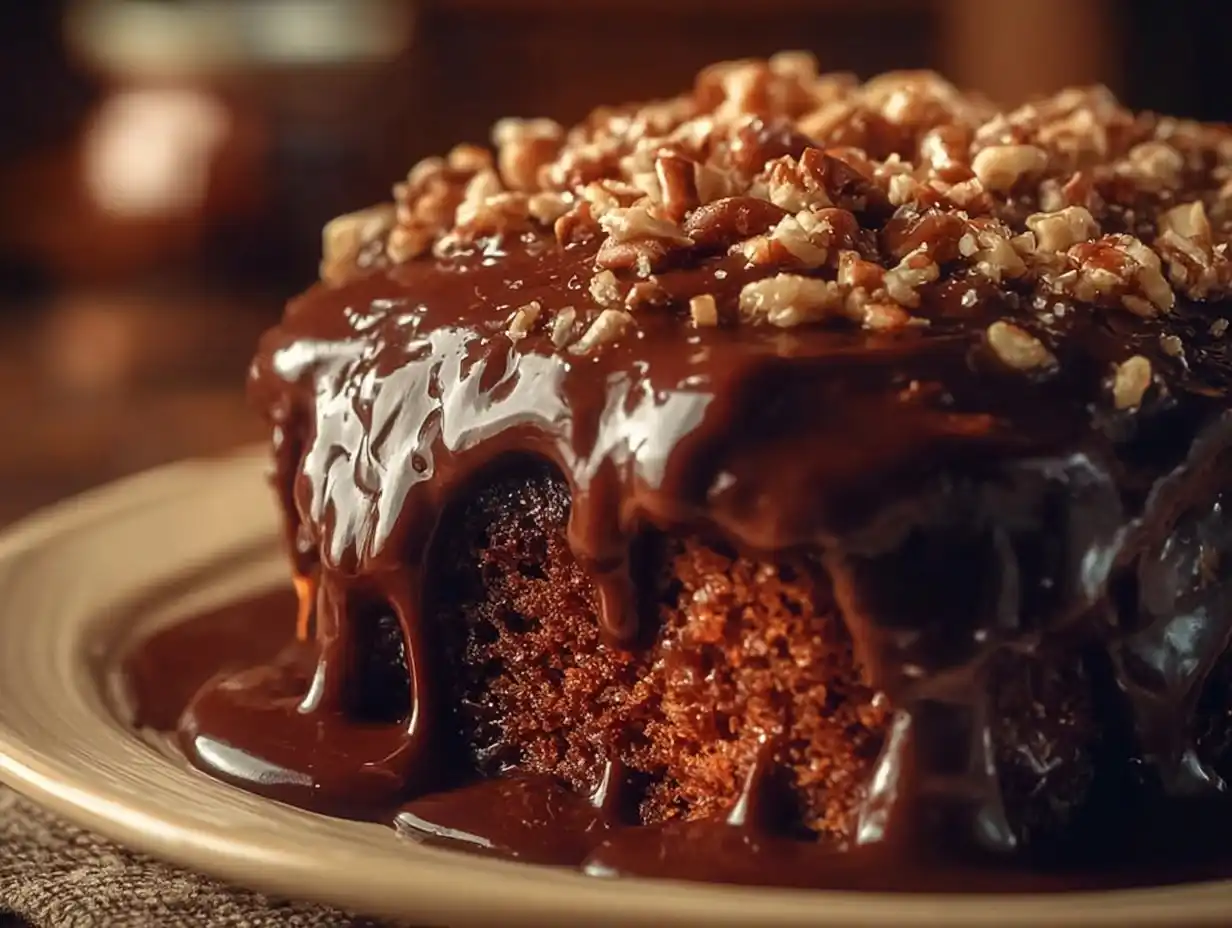 Easy Viral Crunch Cake – Chocolate Peanut Butter Sensation